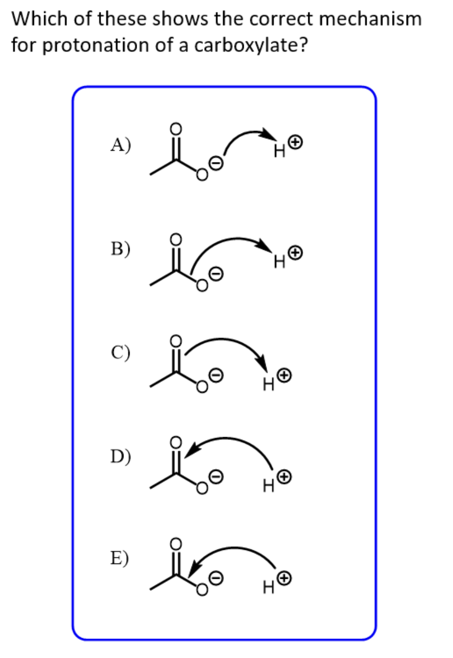 Solved Which of these shows the correct mechanism for | Chegg.com