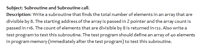 Subject: Subroutine and Subroutine call. Description: | Chegg.com