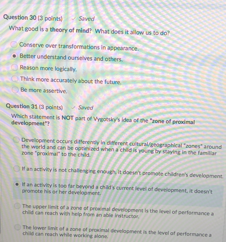 Solved Question 30 (3 points)Saved What good is a theory of | Chegg.com
