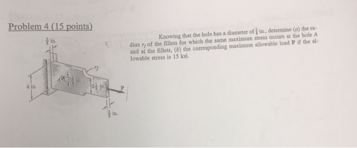 Solved Knowing that the hole has a diameter of 3/8 in., | Chegg.com