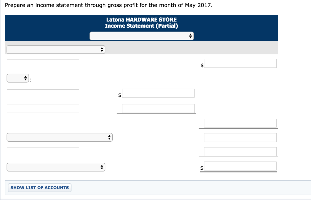 Solved Prepare an income statement through gross profit | Chegg.com