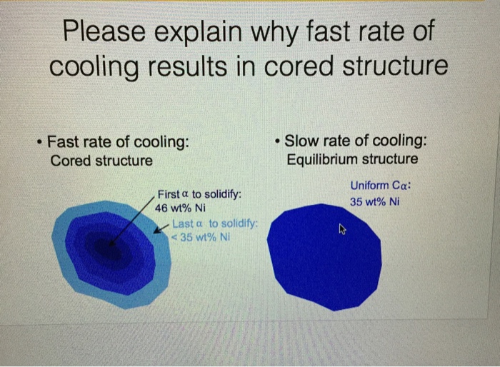 Solved Please explain why fast rate of cooling results in | Chegg.com