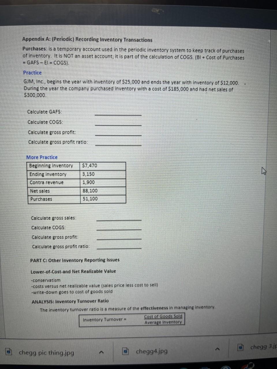 Solved Appendix A: (Periodic) Recording Inventory | Chegg.com