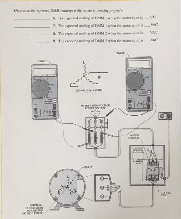 Solved Determine the expected DMM readings if the circuit is | Chegg.com
