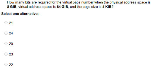 Solved How many bits are required for the virtual page | Chegg.com