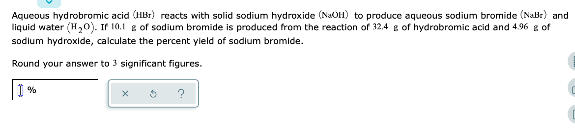 Solved Aqueous hydrobromic acid (HBr) reacts with solid | Chegg.com