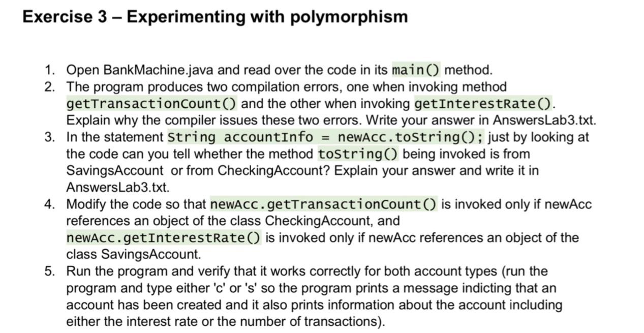 Solved 1. Create a new SavingsAccount class in your project, | Chegg.com