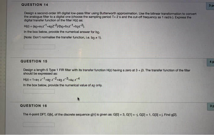 QUESTION 11 Calculate the 2-point FFT OO X 1) for the | Chegg.com