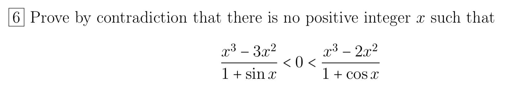 Solved 6 Prove by contradiction that there is no positive | Chegg.com
