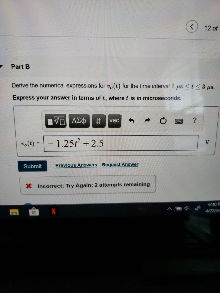 Solved The Voltage Source In The Circuit In Figure 1 Is 