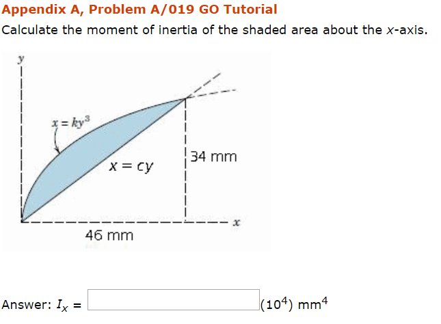 Solved Appendix A, Problem A/019 GO Tutorial Calculate the | Chegg.com