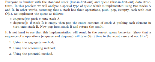 Solved Everyone is familiar with the standard stack | Chegg.com