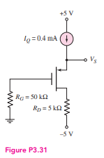 Solved 3.31 For the circuit in Figure P3.31, the transistor | Chegg.com