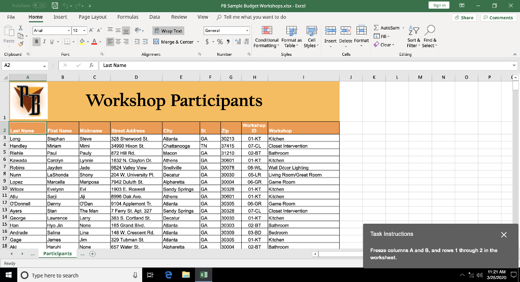 Solved AutoSave On H5.3. Sign in Sa PB Sample Budget | Chegg.com