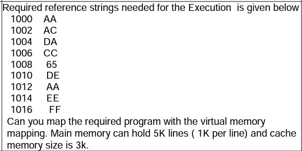 Solved Required reference strings needed for the Execution | Chegg.com