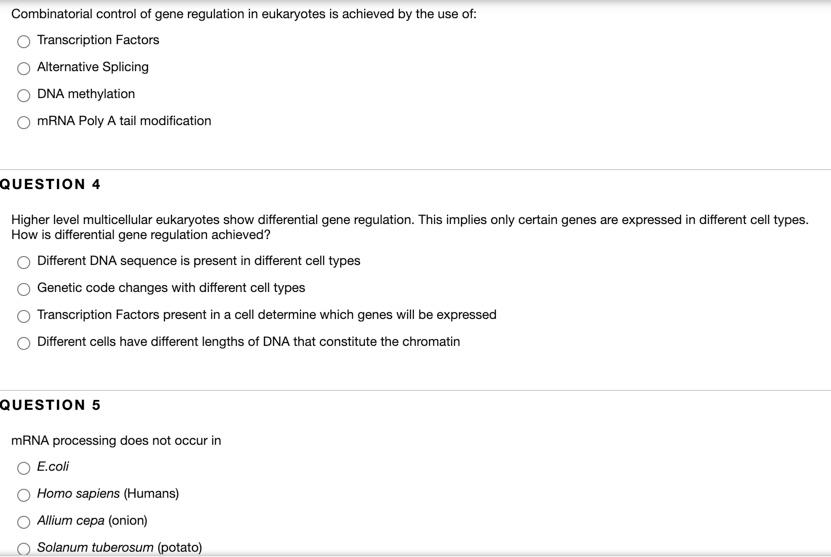 Solved Combinatorial control of gene regulation in | Chegg.com