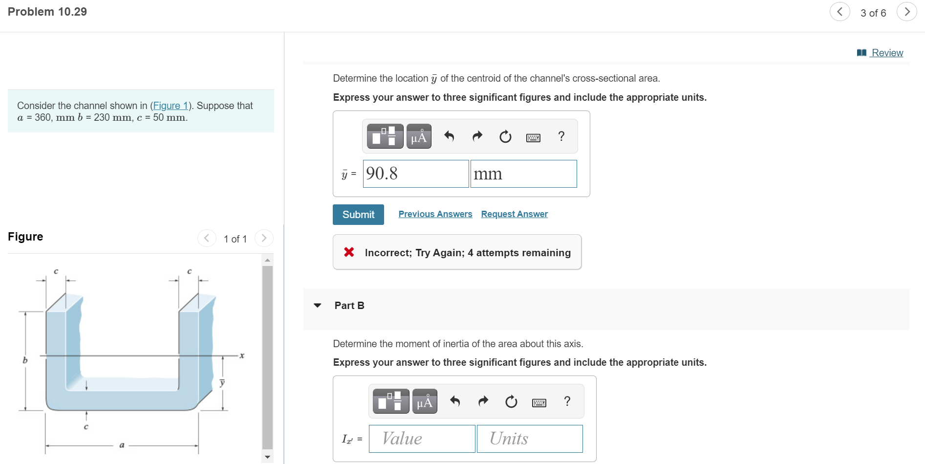 Solved Problem 10.29 3 of 6 1 Review Determine the location | Chegg.com