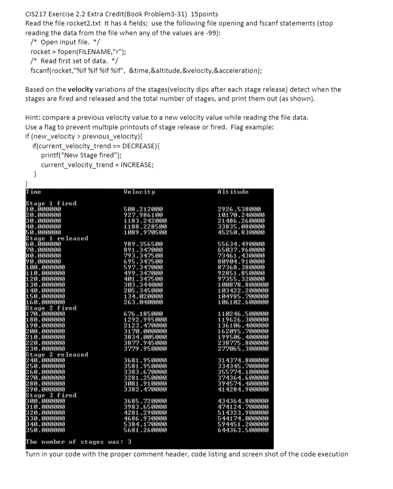 CIS217 Exercise 2.2 Extra Credit(Book Problem3-31) | Chegg.com