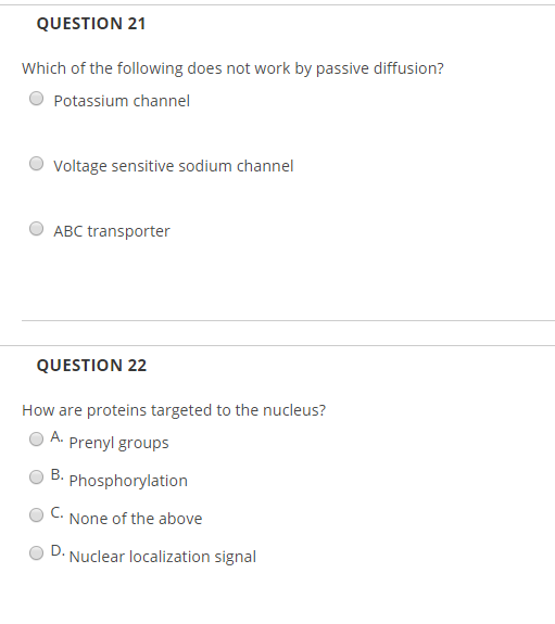 Solved QUESTION 21 Which of the following does not work by | Chegg.com