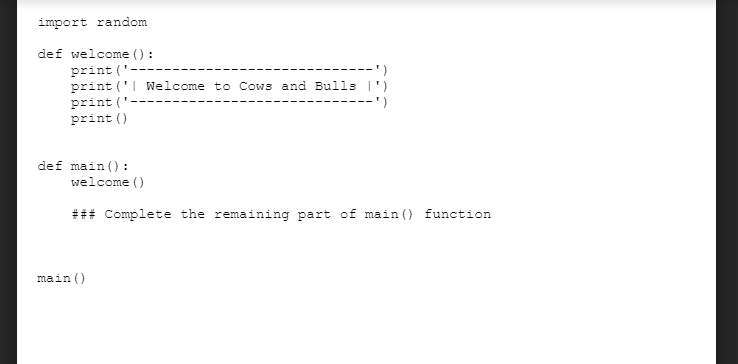 Solved 1 Cows And Bulls Write A Python Program Stored In A