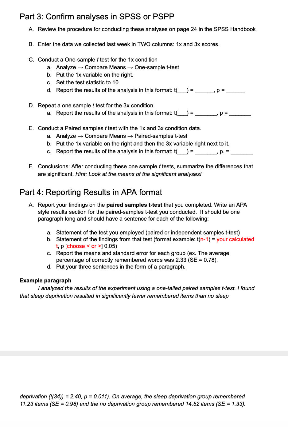 Solved Part 3: Confirm analyses in SPSS or PSPP A. Review | Chegg.com