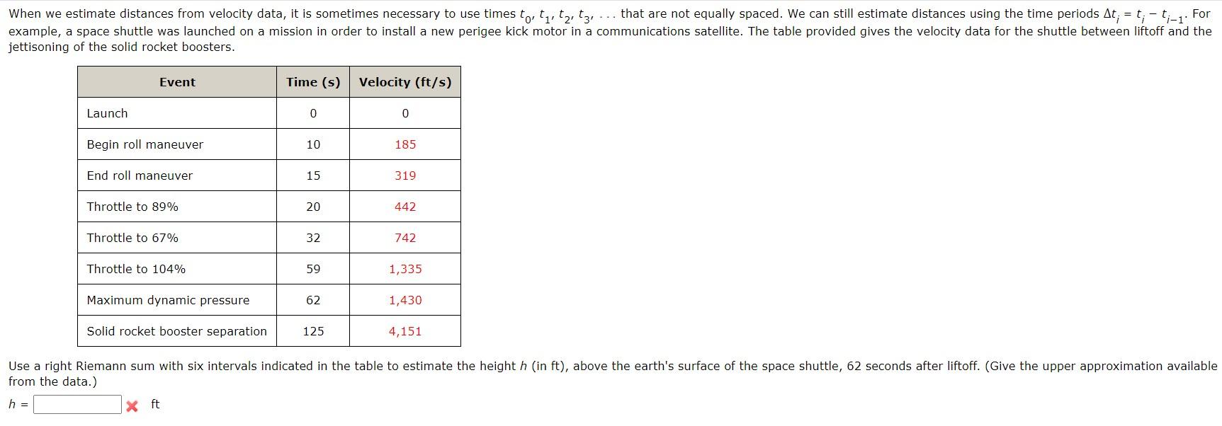 Solved When we estimate distances from velocity data, it is | Chegg.com