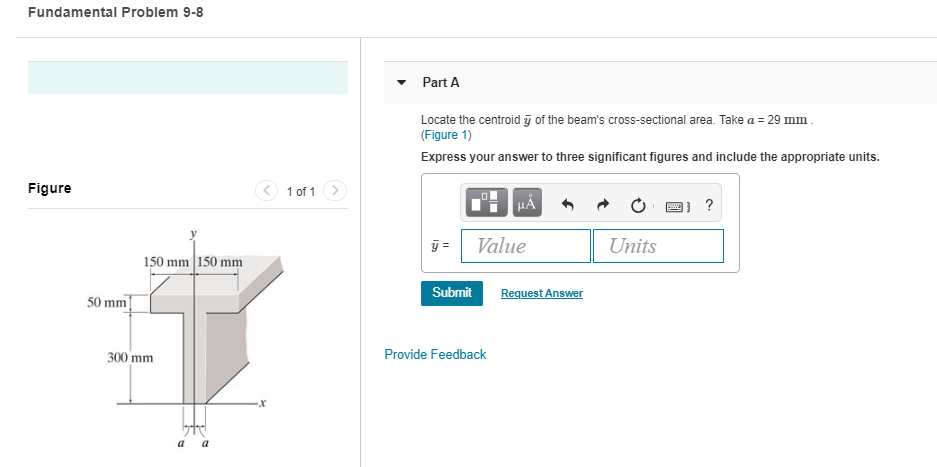 Solved Fundamental Problem 9-8 Part A Locate the centroid y | Chegg.com Solved Fundamental Problem 9-8 Part A Locate the centroid y | Chegg.com