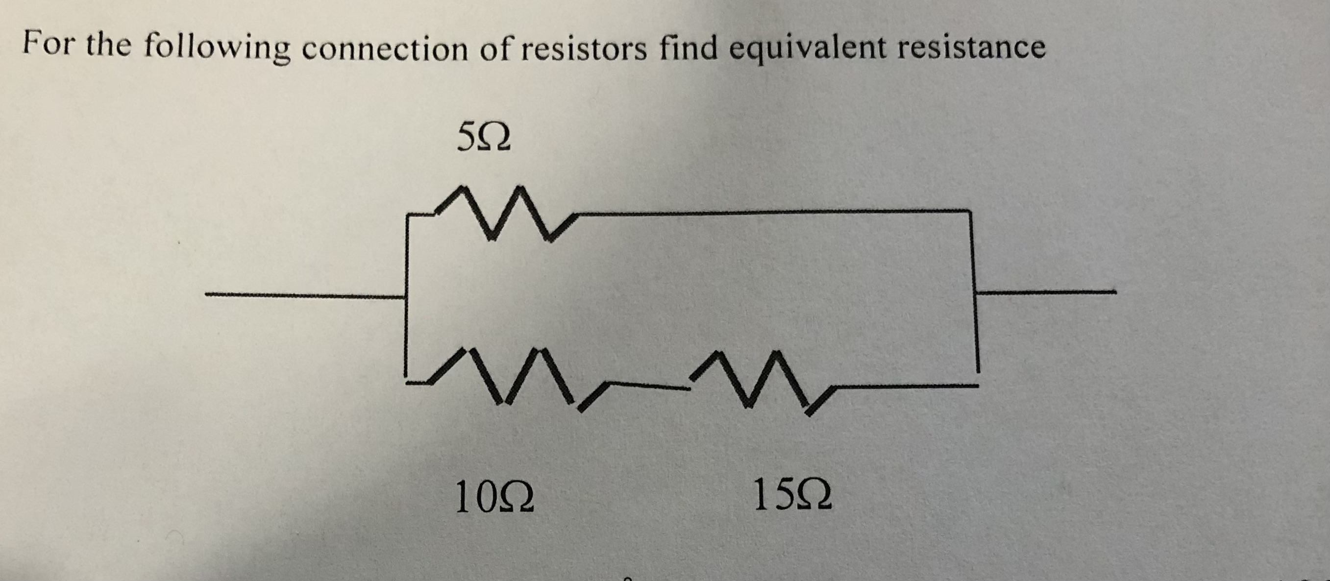 Solved For the following connection of resistors find | Chegg.com