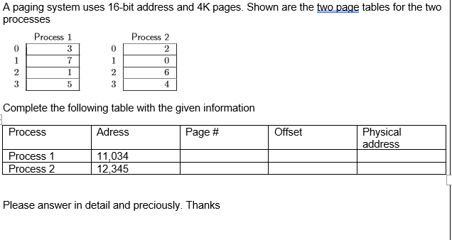 Solved A paging system uses 16-bit address and 4K pages. | Chegg.com