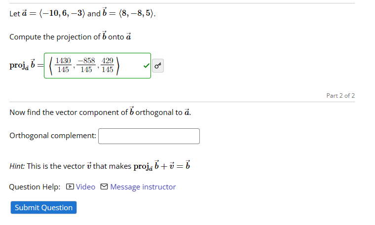 Solved Let vec(a)=(:-10,6,-3:) ﻿and | Chegg.com