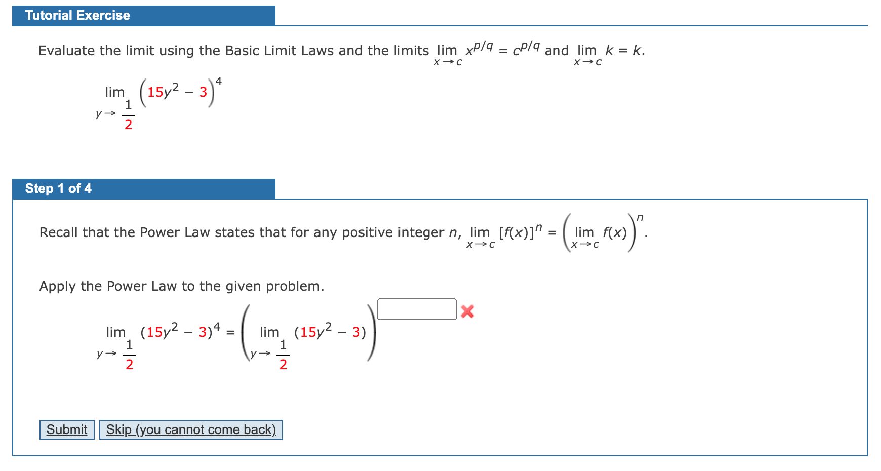 Solved Evaluate the limit using the Basic Limit Laws and the | Chegg.com