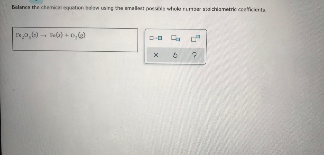 Solved Balance the chemical equation below using the | Chegg.com