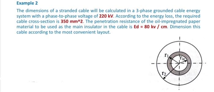 Solved Example2 The dimensions of a stranded cable will be | Chegg.com