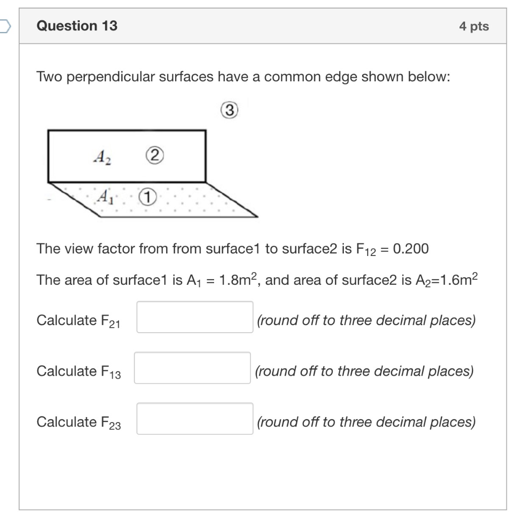Solved Question 13 4 pts Two perpendicular surfaces have a | Chegg.com