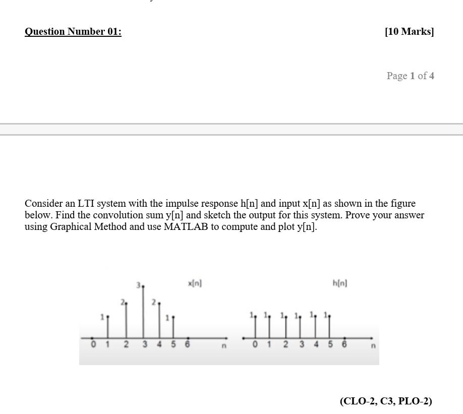 Solved Question Number 01: [10 Marks] Page 1 of 4 Consider | Chegg.com