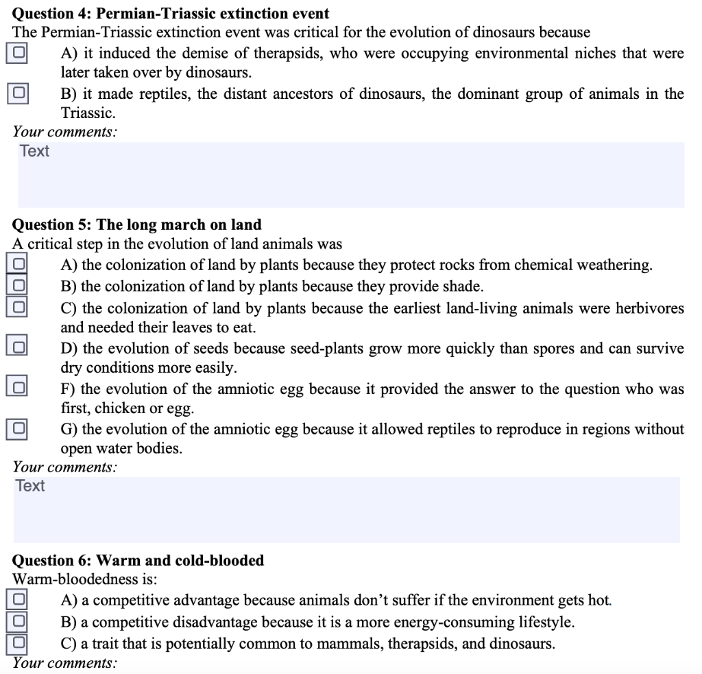 Solved Question 4: Permian-Triassic extinction event The | Chegg.com