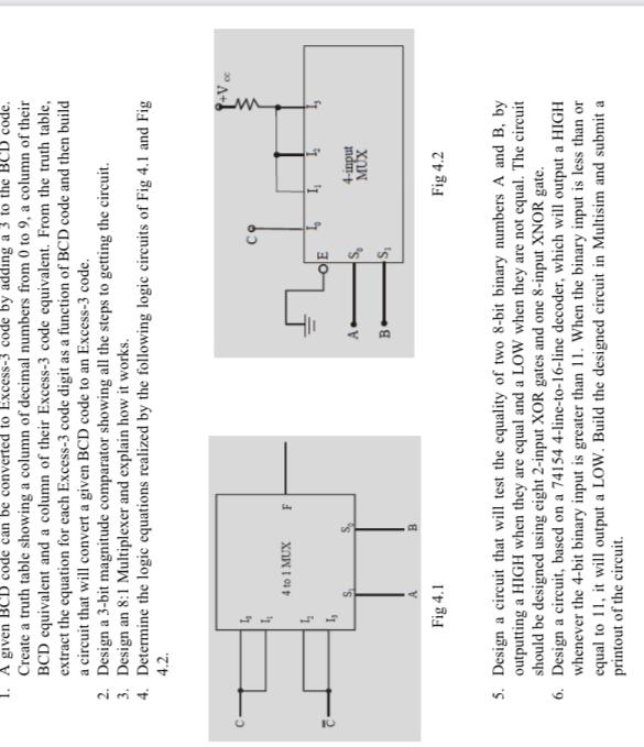 Solved Create A Truth Table Showing A Column Of Decimal 7304