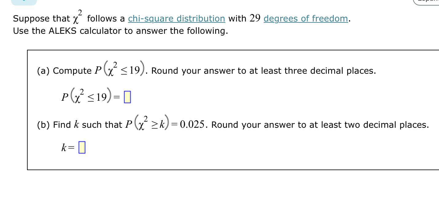 Suppose that χ2 ﻿follows a chi-square distribution | Chegg.com