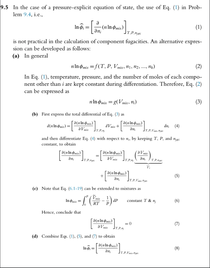 Solved 5 In The Case Of A Pressure Explicit Equation Of