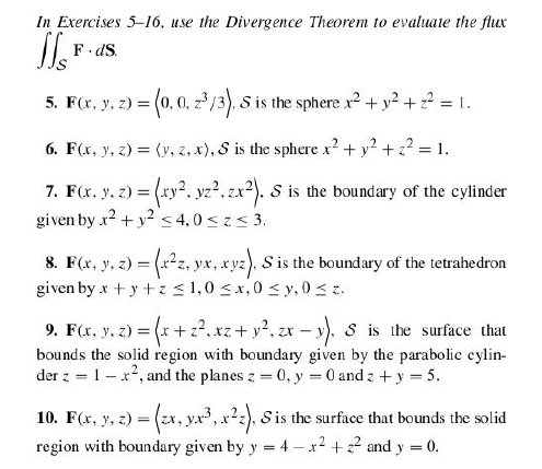 Solved In Exercises 5-16, use the Divergence Theorem to | Chegg.com
