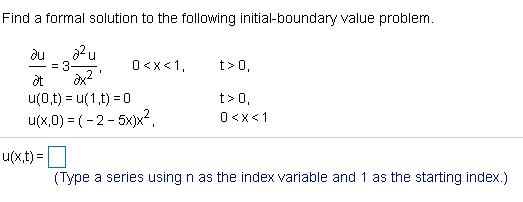 Solved Find a formal solution to the following | Chegg.com