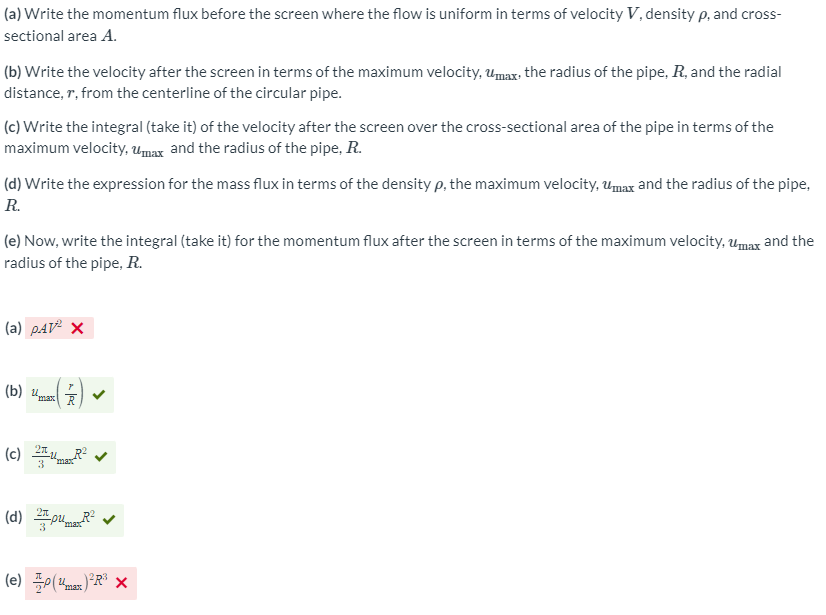 Solved A variable mesh screen produces a linear and | Chegg.com