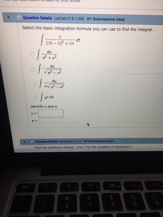 Solved Select the basic integration formula you can use to | Chegg.com