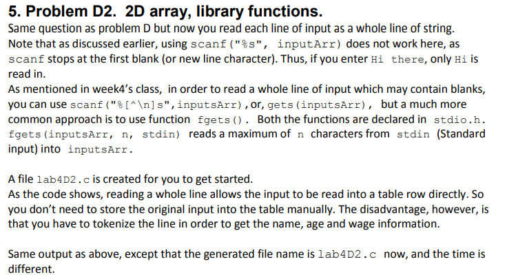 Solved 4.1 Specification Write an ANSI-C program that reads | Chegg.com