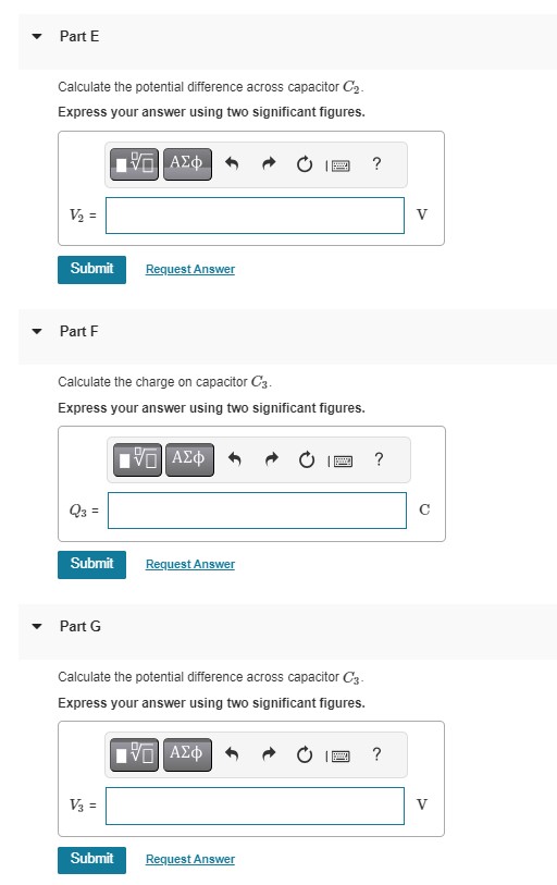 Solved Calculate the charge on capacitor C1. Express your | Chegg.com