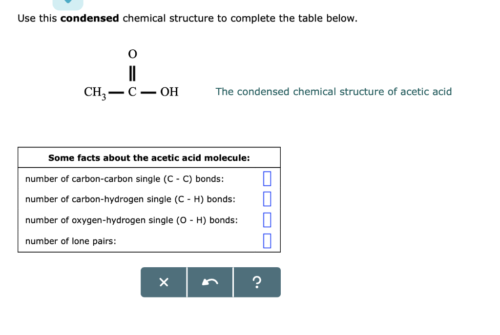 Solved Use this condensed chemical structure to complete the | Chegg.com