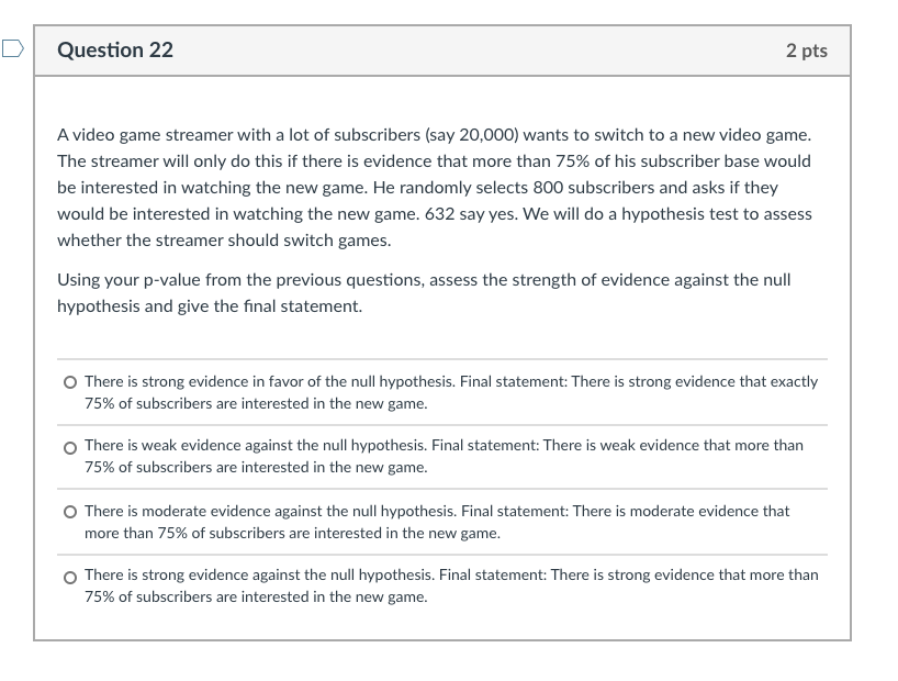 Solved Question 8 1 pts The regression line for predicting | Chegg.com