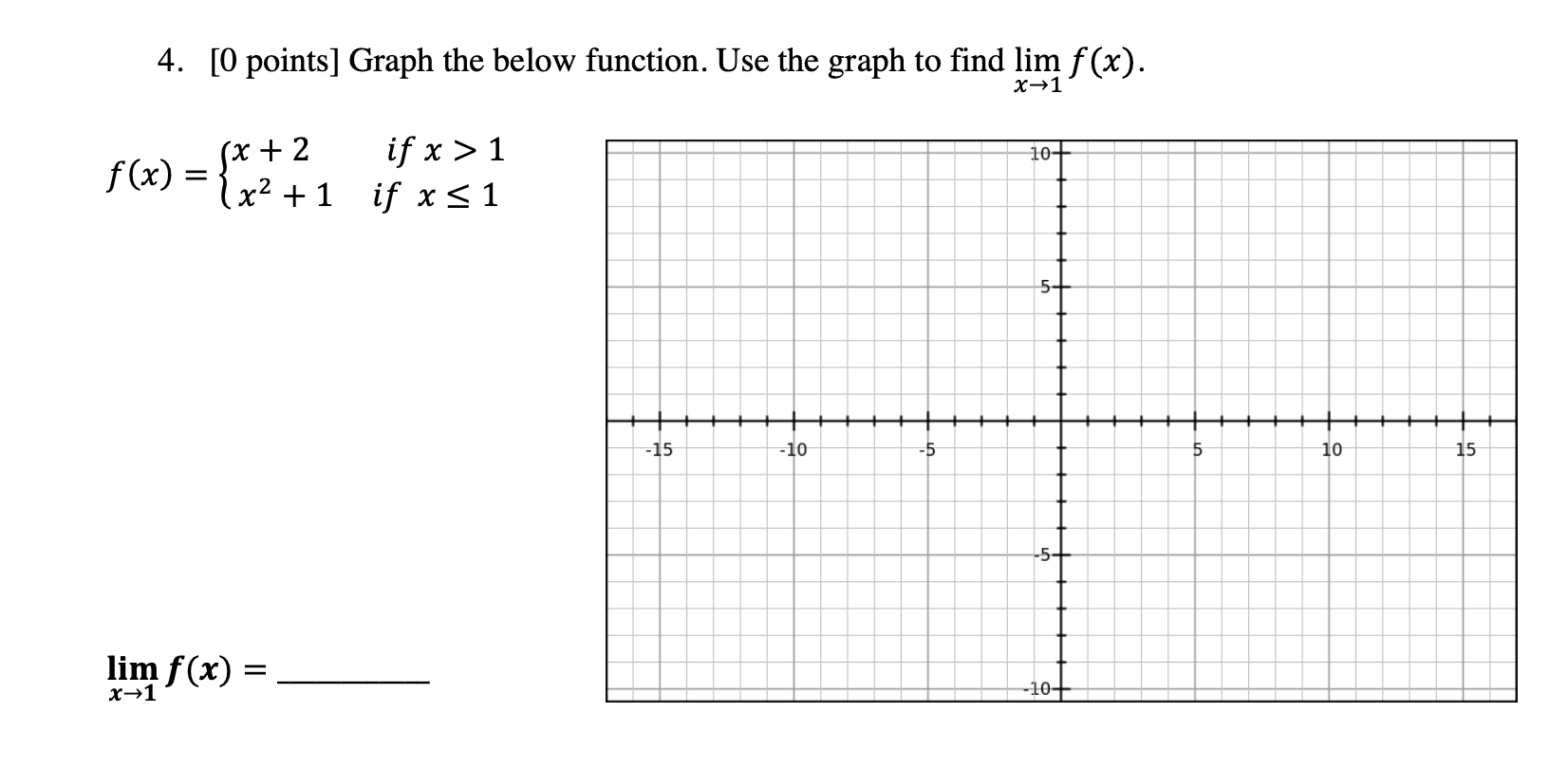 Solved 4 0 Points Graph The Below Function Use The Graph 