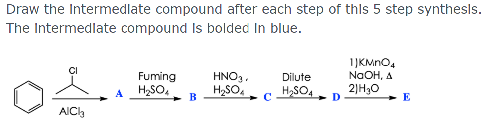 Solved Draw the intermediate compound after each step of | Chegg.com