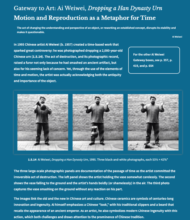 Gateway to Art: Ai Weiwei, Dropping a Han Dynasty Urn | Chegg.com